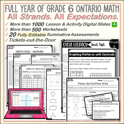 Grade 6 Ontario Math - Stacey's Circle